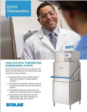 ECOLAB® Literature Ordering Portal. EHT-V Warewash Dish machine