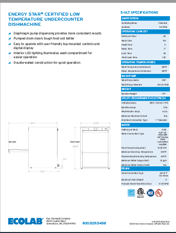 ECOLAB® Literature Ordering Portal. E-ULT Sell Sheet